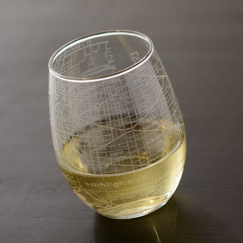 Sacramento Ca Map Stemless Wine Glass T Etsy