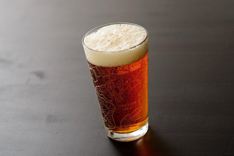 New York 26.2 Marathon Map Pint Glass - Etsy