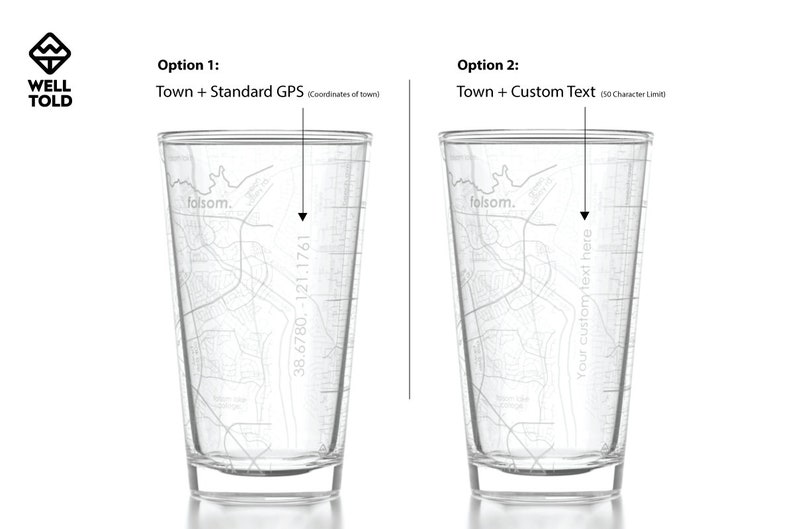 Custom City Map Pint Glass Any City /town Personalized - Etsy