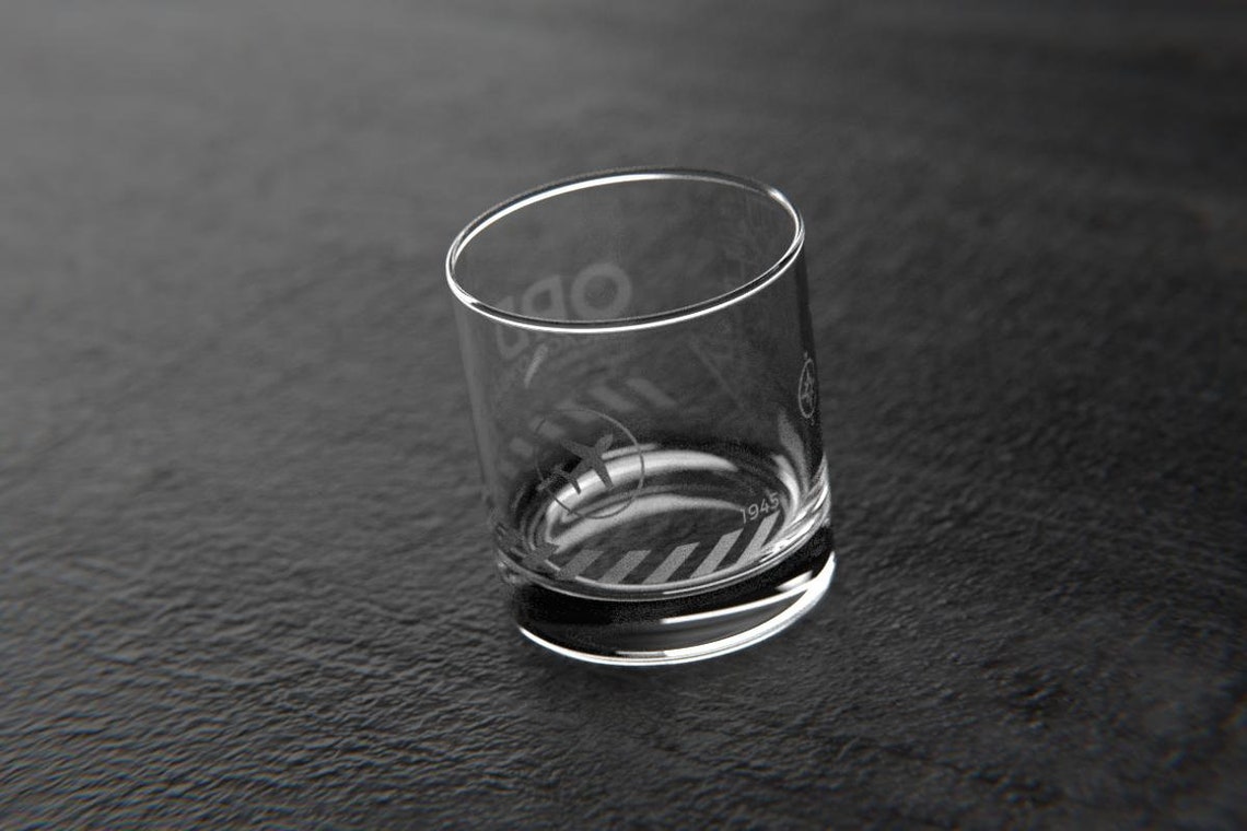 Chicago ORD Airport Rocks Glass - Etsy