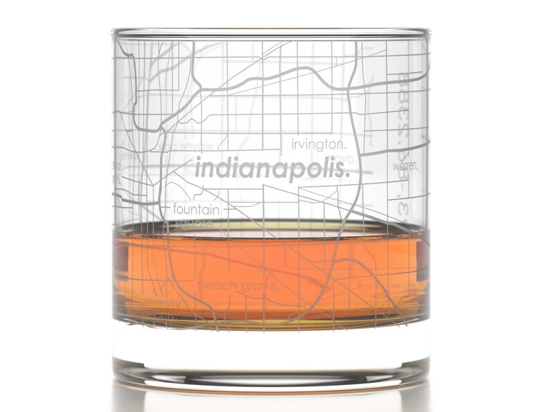 Custom City Map Rocks Glass Any City / Town Personalized - Etsy