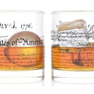 Constitution + Declaration of Independence Rocks Glass Pair | Whiskey ...