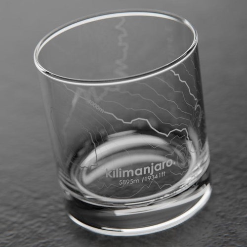 Denali Topographic Map Glass - Etsy