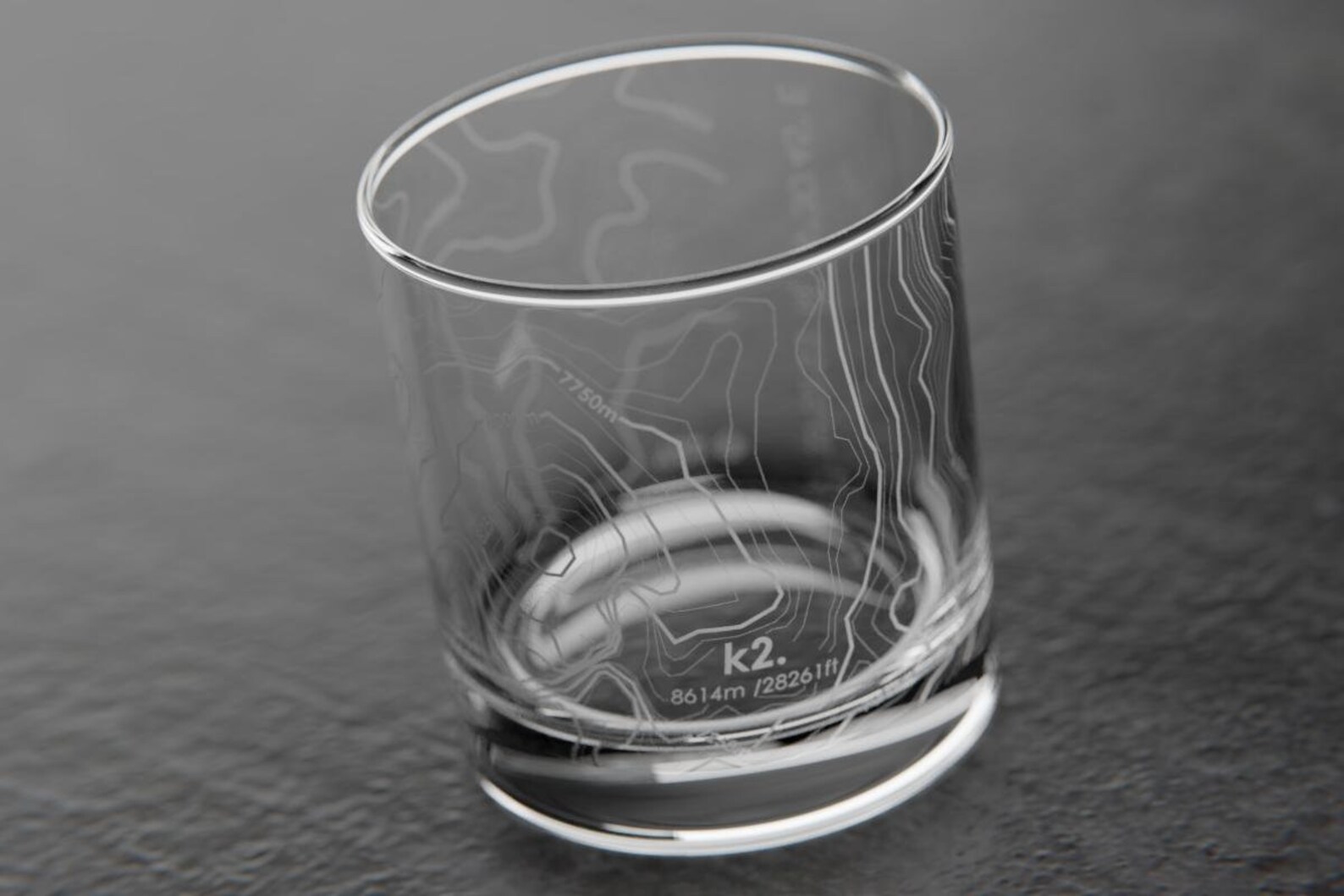 K2 Topographic Map Glass - Etsy