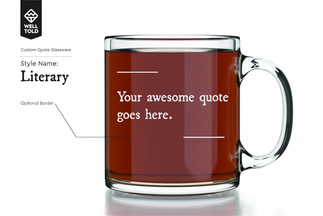 Custom Quote Coffee Mug | Personalized Coffee Mug | Custom Etched Glass ...