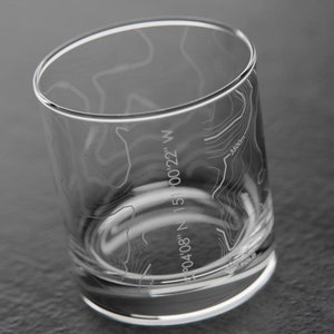 Denali Topographic Map Glass - Etsy