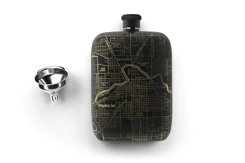 Custom Map Flask – Any U.S. City/town! - Etsy