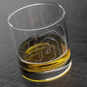 Mt Shasta Topographic Map Glass - Etsy