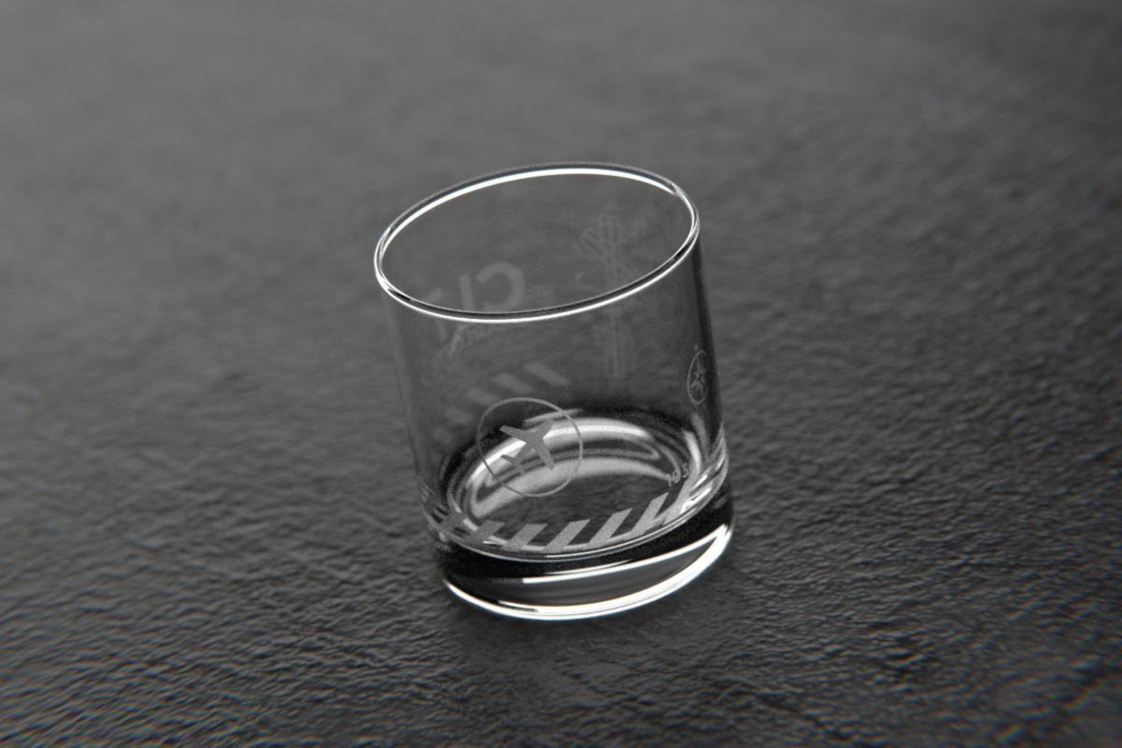 Charlotte CLT Airport Rocks Glass - Etsy