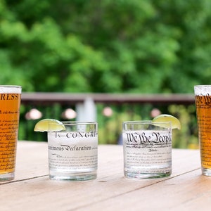 Declaration of Independence Pint Glass - Etsy