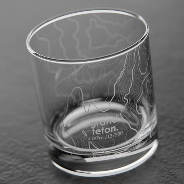 Topo Map Rocks Glass - Etsy
