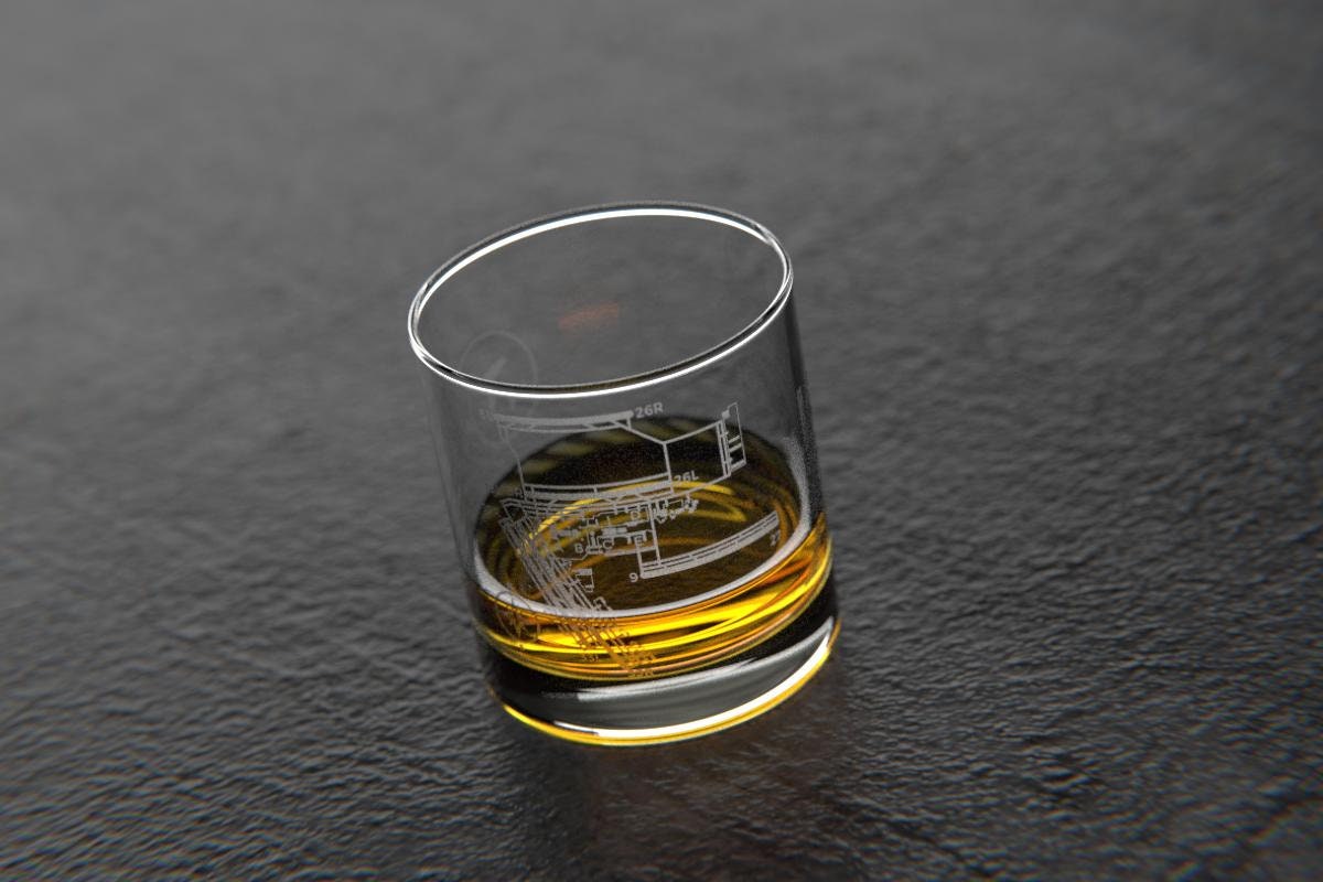 Houston IAH Airport Rocks Glass - Etsy