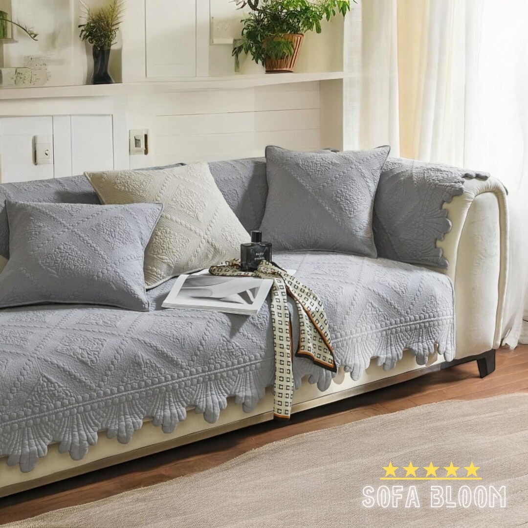 Cotton Boho Style Sofa Cover, Couch Topper, Sofa Cover for Living Room ...