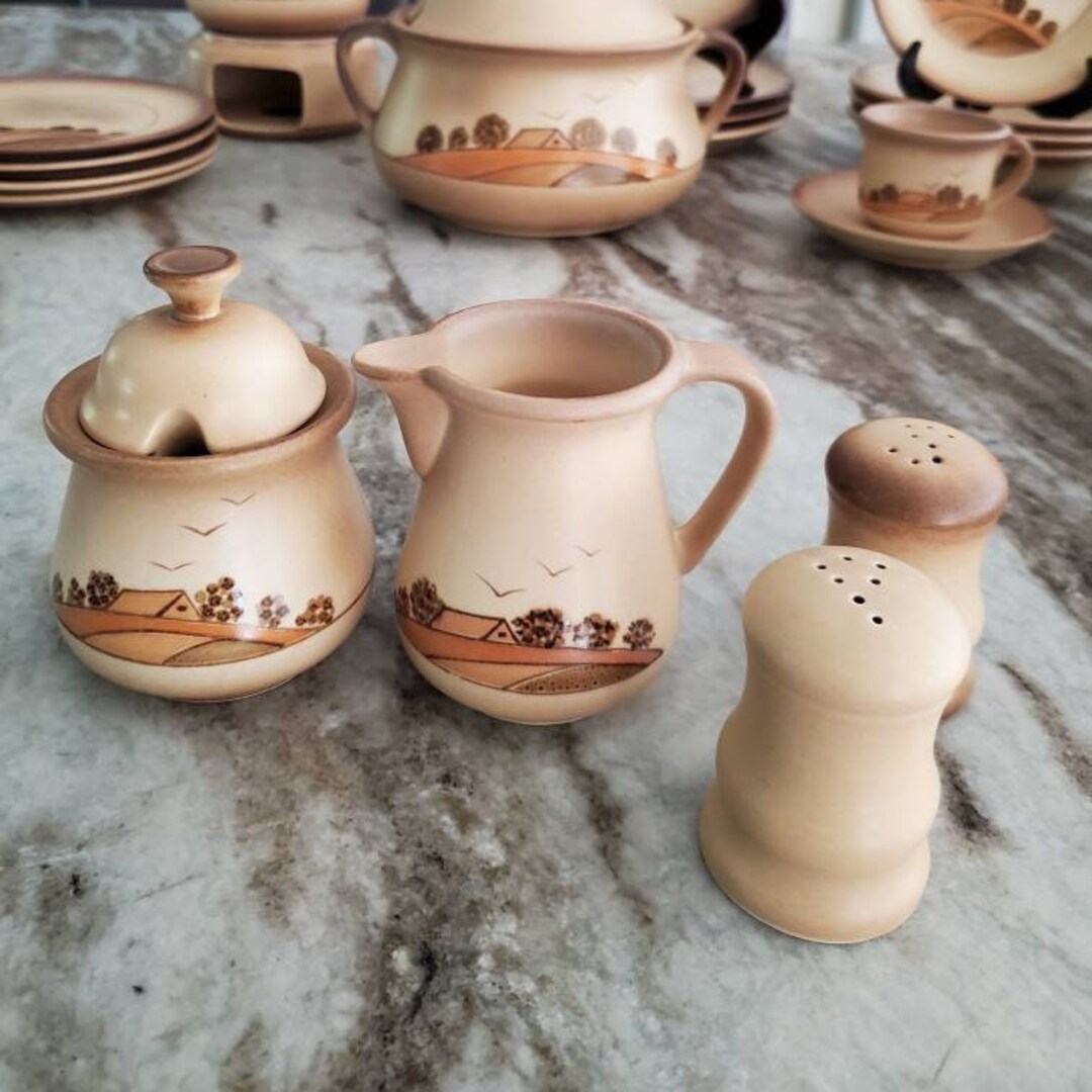 Vintage German Pottery Schramberg Handbemalt Landlich Dishes - Etsy