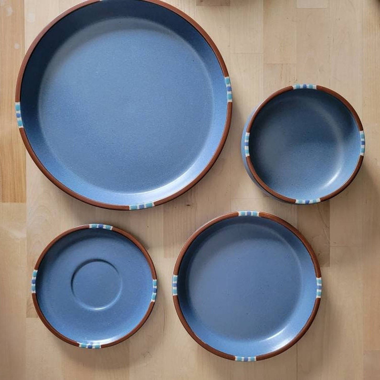 Vintage Dansk Mesa Blue Dishes - Etsy