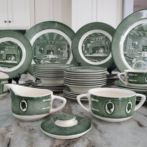 Vintage 1950s Colonial Homestead by Royal China Dishes - Etsy