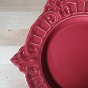 Matceramica Red Plate or Platter Made in Portugal - Etsy