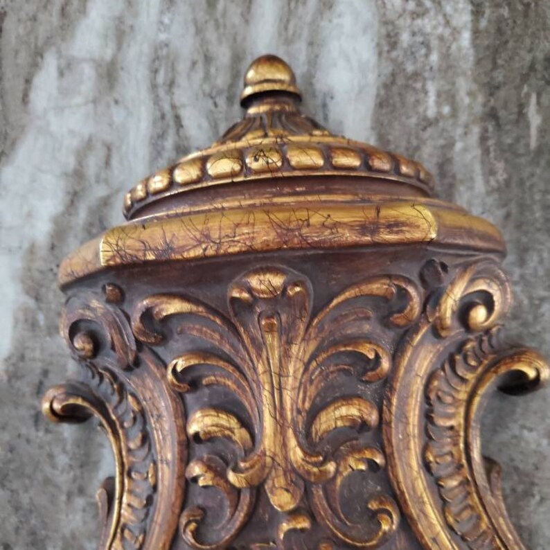 Vintage Syroco Wall Planter and Faux Water Reservoir & Spigot - Etsy