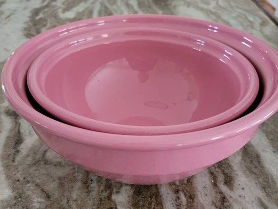 Set of Two Emile Henry Pink Mixing Bowls - Etsy