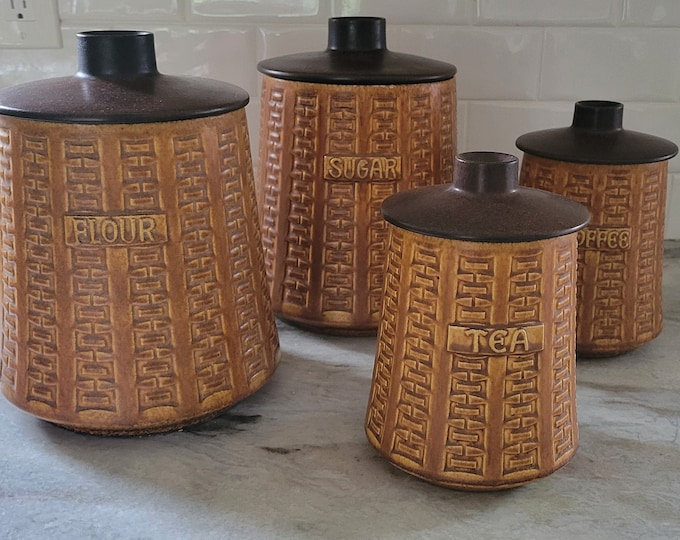 Rare MCM Ceramano Epsilon Pottery Canisters, West Germany - Etsy