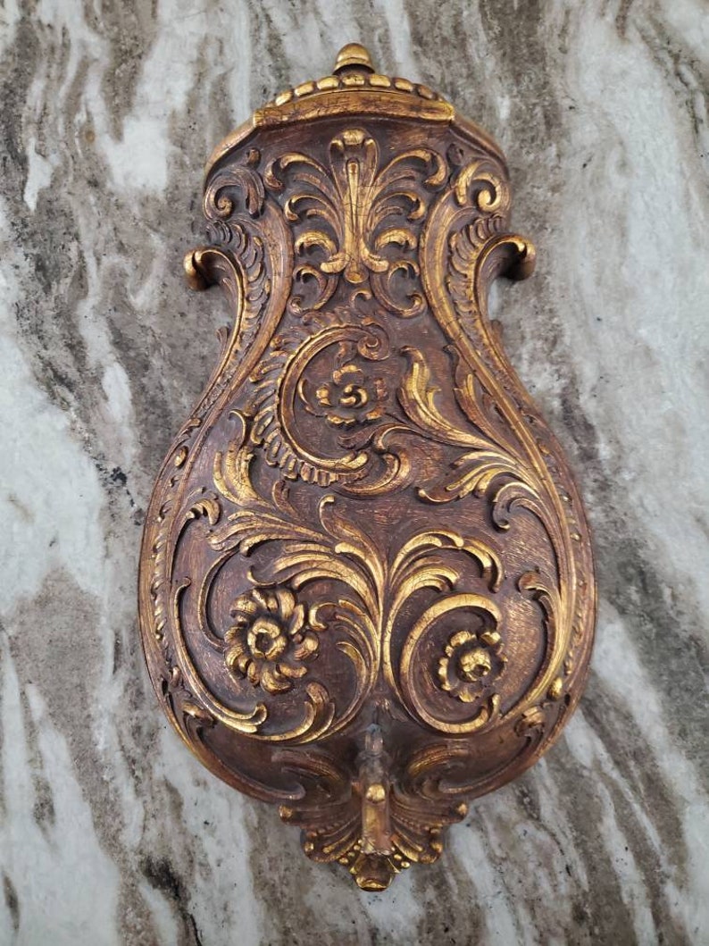 Vintage Syroco Wall Planter and Faux Water Reservoir & Spigot - Etsy