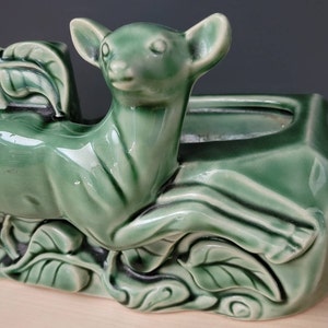 Green Deer Pottery TV Lamp Planter - Etsy