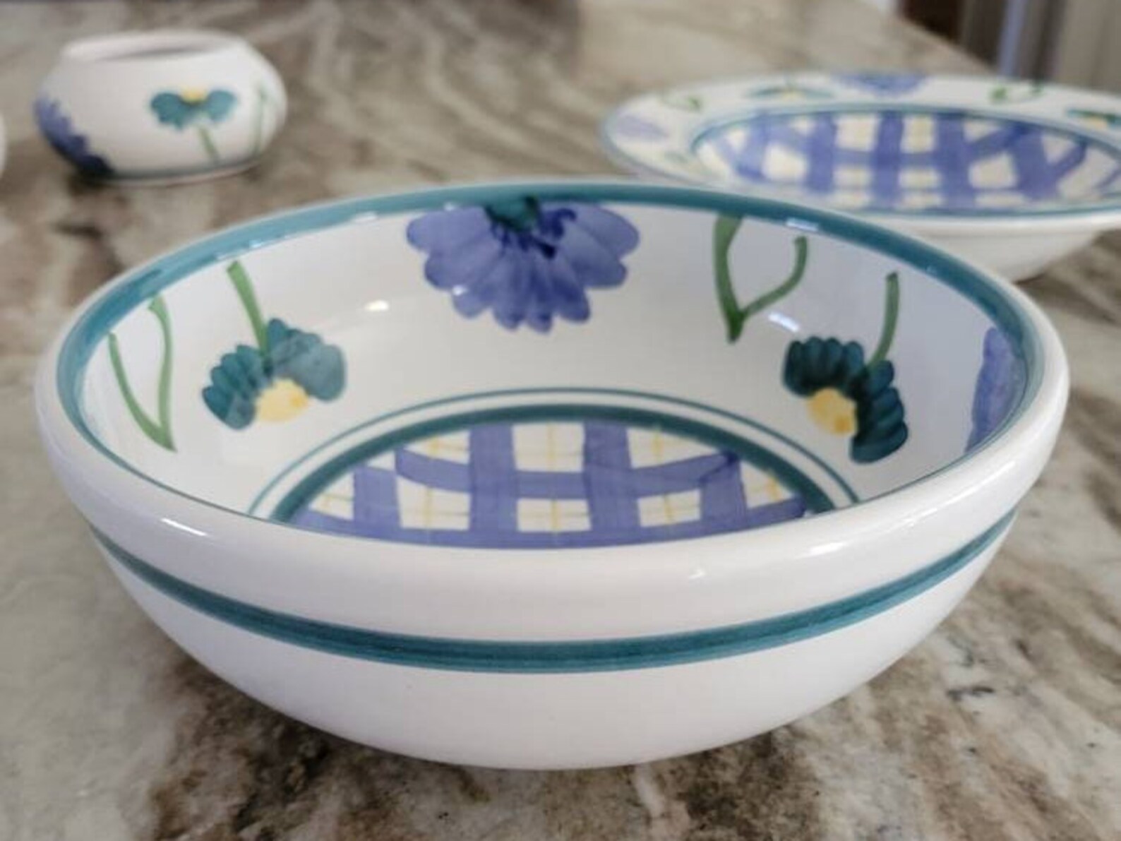 Caleca Arioso Blue Yellow Dinnerware Pieces Made in Italy | Etsy