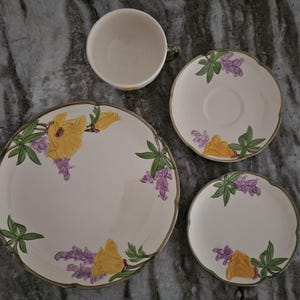 Franciscan Poppy Dinnerware - Yellow, Purple - Etsy