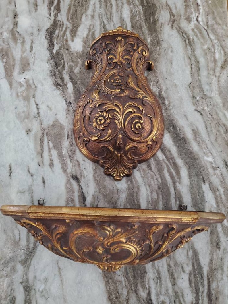 Vintage Syroco Wall Planter and Faux Water Reservoir & Spigot - Etsy