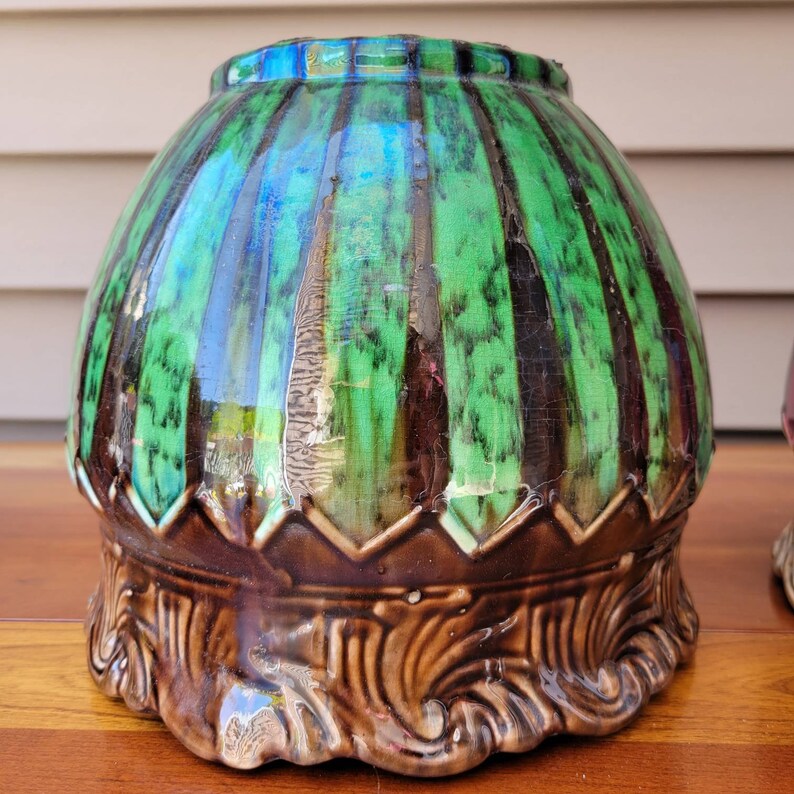 Weller Blended Majolica Jardinières, Red and Green - Etsy