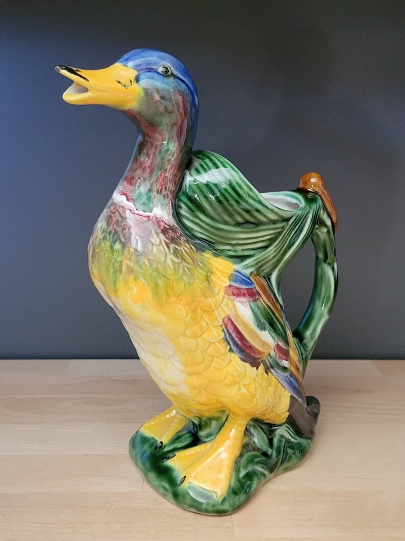 Vintage Mallard Duck Pitcher Made in Portugal - Etsy