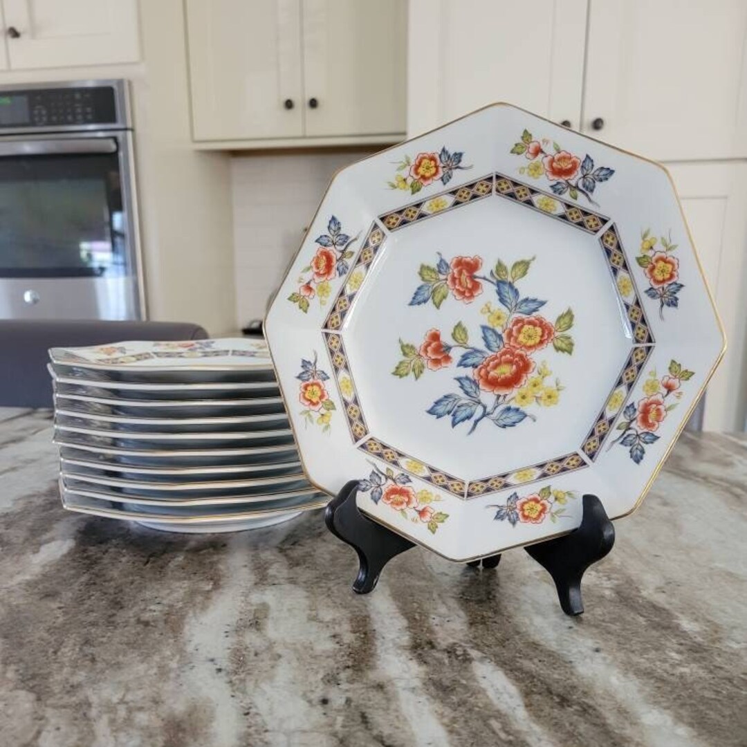 Momoyama Octagonal Geisha Salad Plates - Etsy