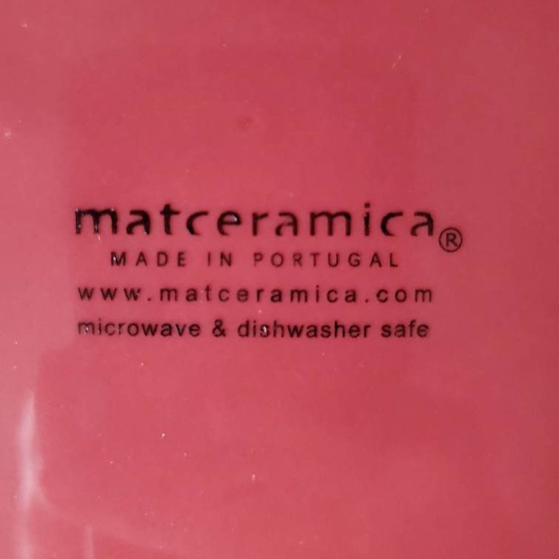 Matceramica Red Plate or Platter Made in Portugal - Etsy
