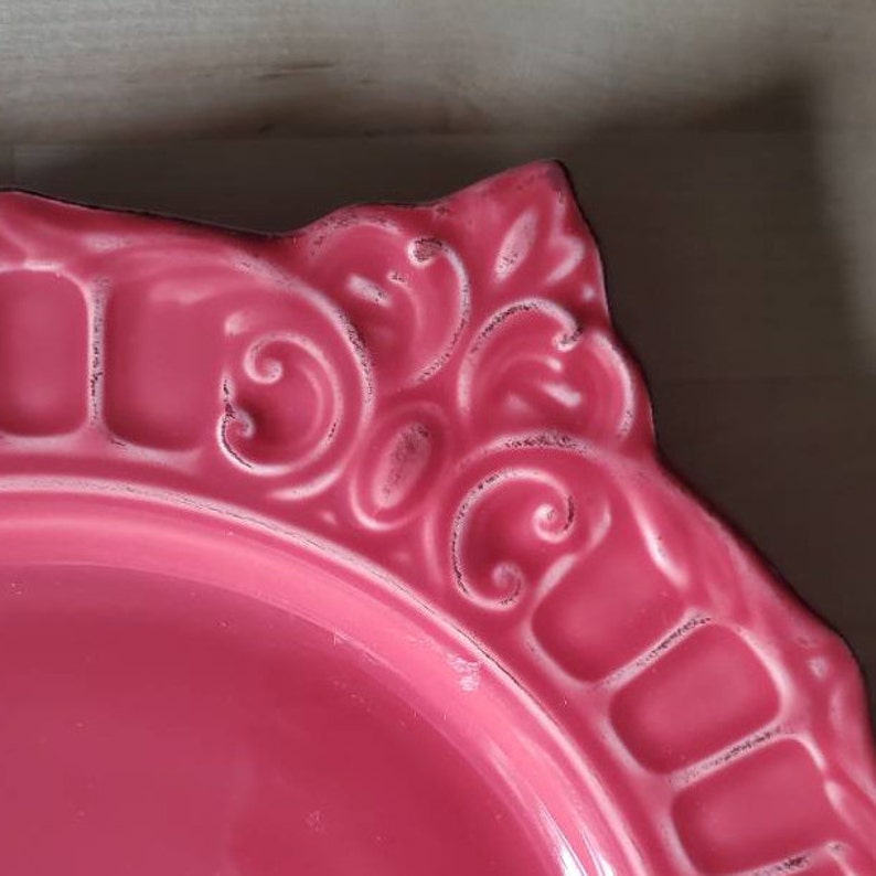 Matceramica Red Plate or Platter Made in Portugal - Etsy