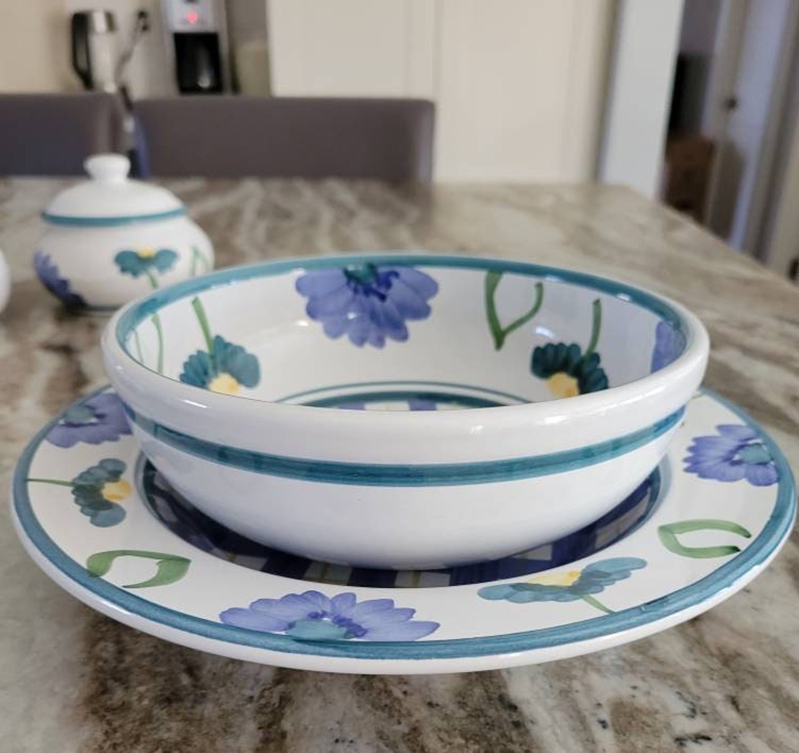 Caleca Arioso Blue Yellow Dinnerware Pieces Made in Italy - Etsy