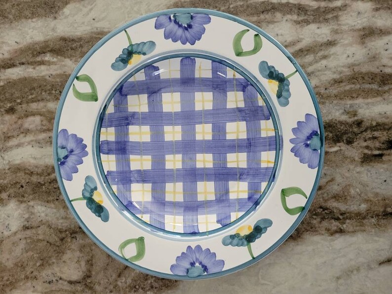 Caleca Arioso Blue Yellow Dinnerware Pieces Made in Italy | Etsy