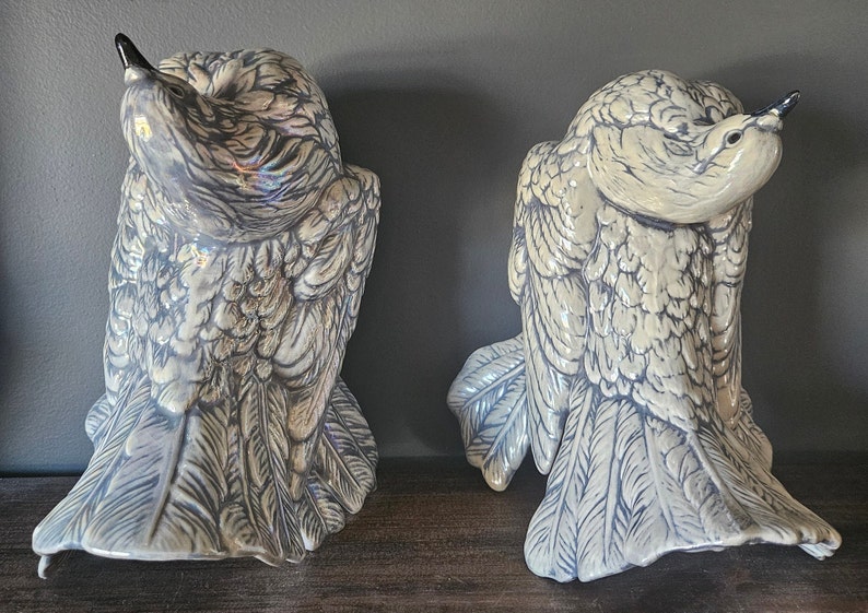 Vintage Pair of Ceramic Doves - Etsy