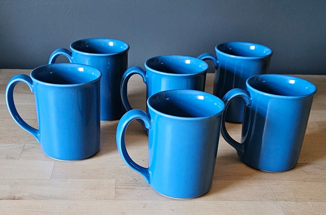 Corning Ware Corn Flower Blue Mugs - Set of Six - Etsy