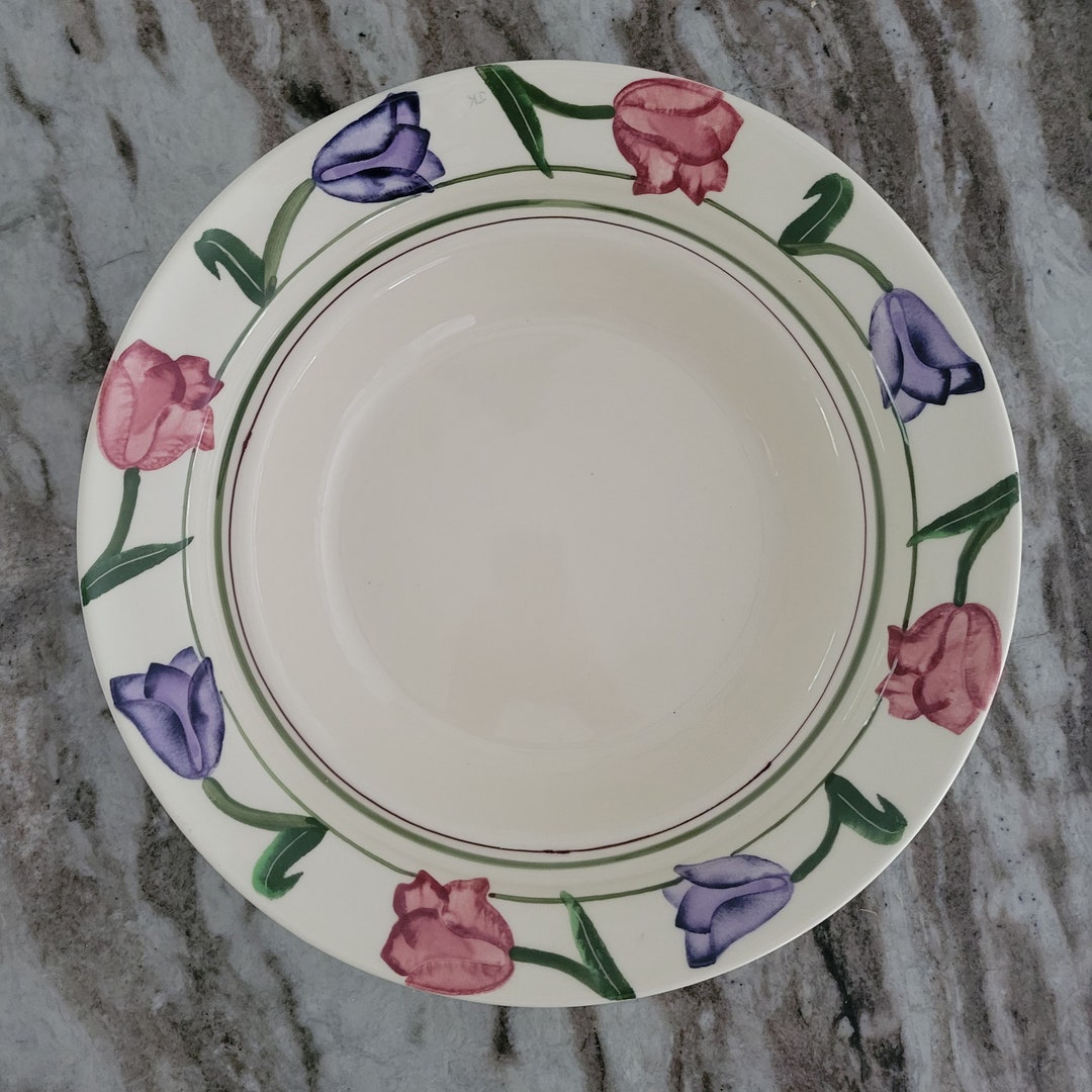Hartstone Pottery Early Romance Tulip Pasta Serving Bowl , 14" - Etsy
