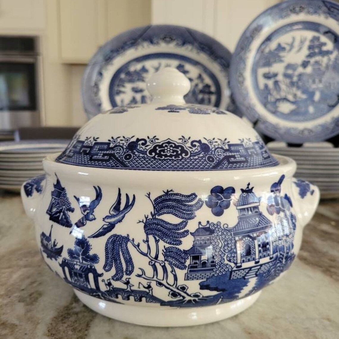 Vintage Blue Willow Dinnerware Churchill Made in England - Etsy