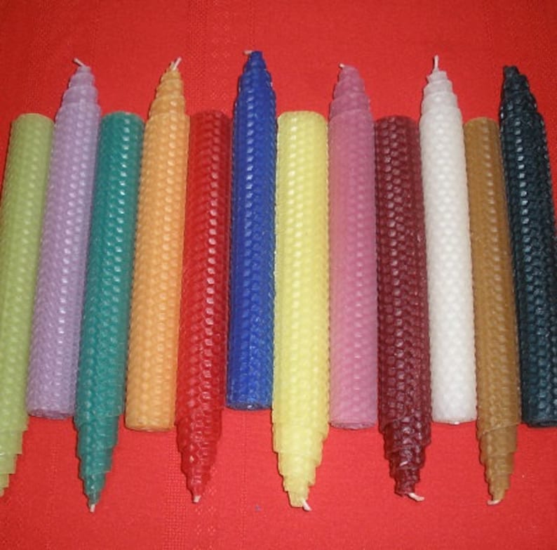 Rainbow of Color Pure Beeswax Candles 8-16 Inch Lengths | Etsy