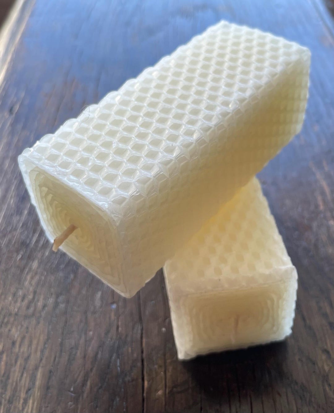 Square Tapers Beeswax Pillar Candle - Etsy