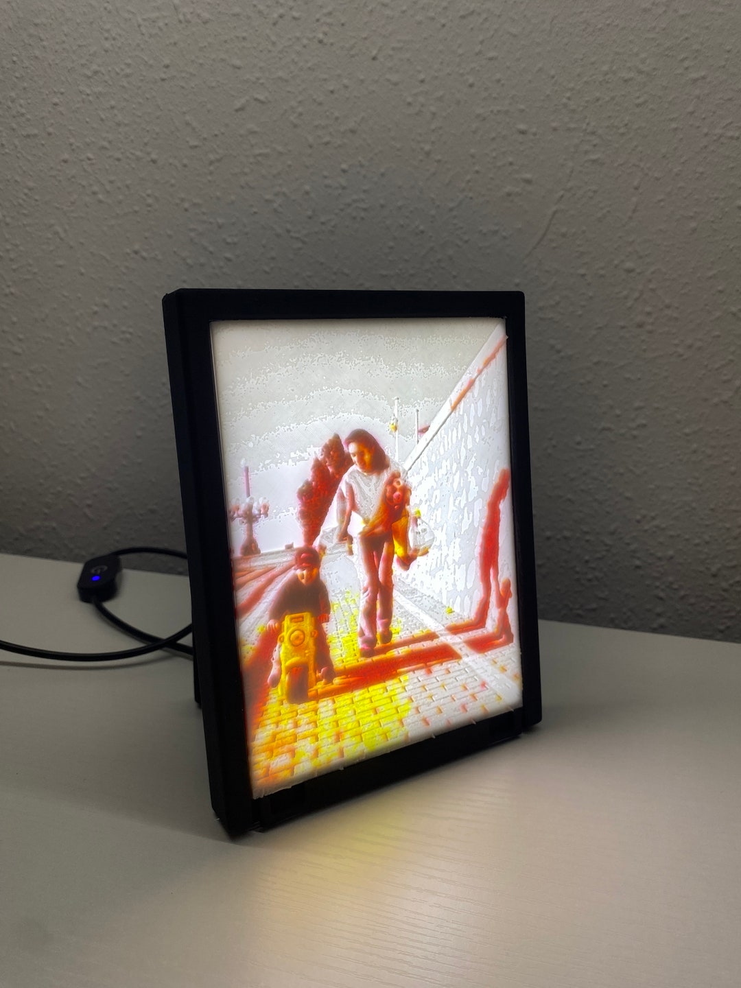 PERSONALIZED Painting With 3D Printed LED Light. - Etsy