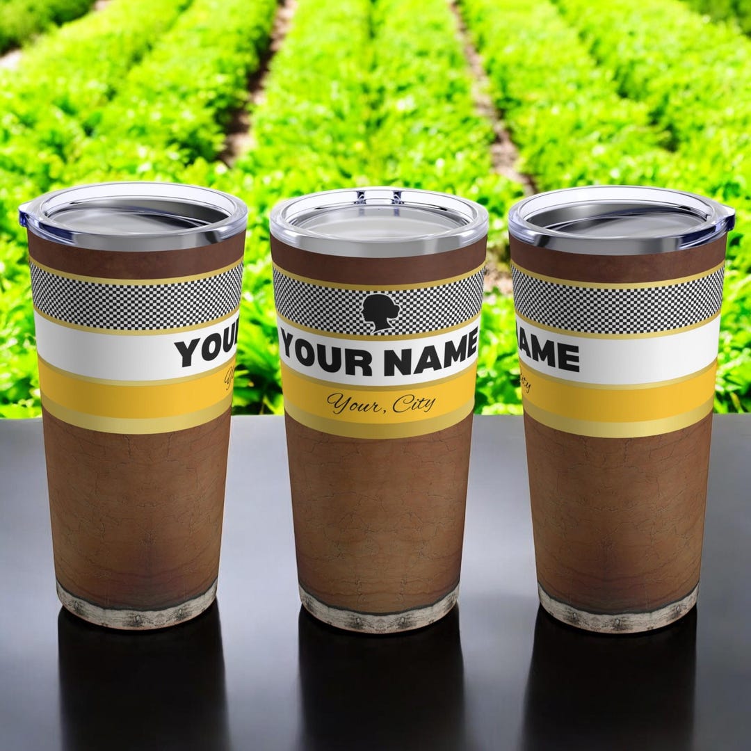 Custom Cohiba Cigar Tumbler, Personalized Lounge Cup, Man Cave Decor ...