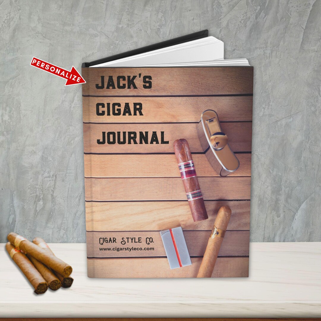 Personalized Cigar Journal Notebook, Custom Review Cigars Bourbon ...