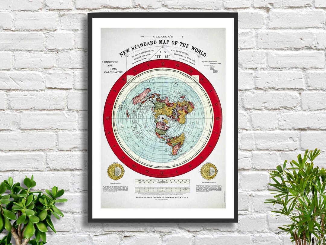 Flat Earth Map: Alex Gleason’s New Standard Map of the World 1892 ...