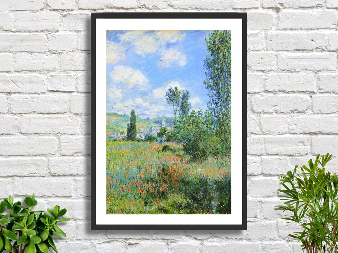 Claude Monet 'view of Vetheuil': French Impressionist Landscape Art ...