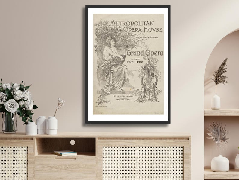 Vintage Metropolitan Opera House Poster: New York Theatre Giclee Print ...