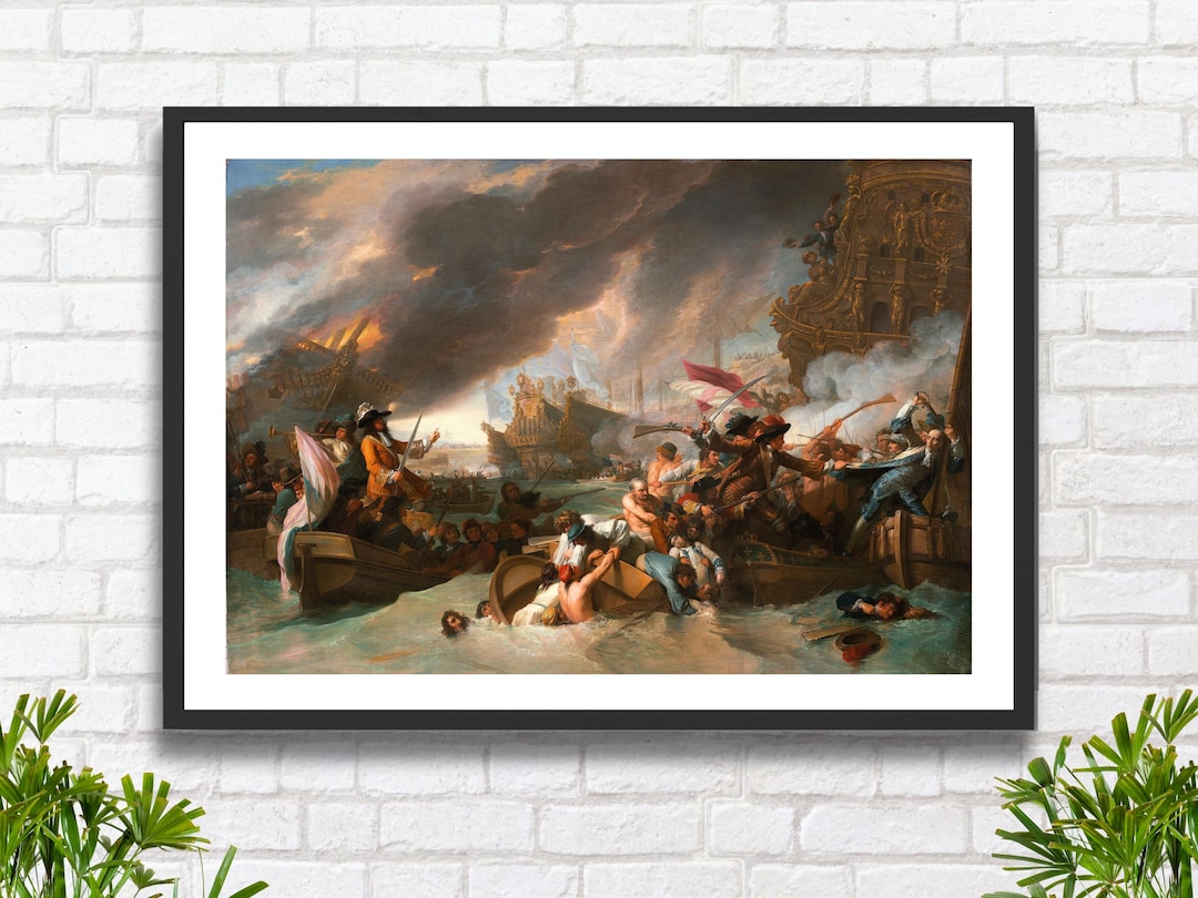 Benjamin West Naval Battle Print: Coastal Scene Giclée Artwork - Etsy