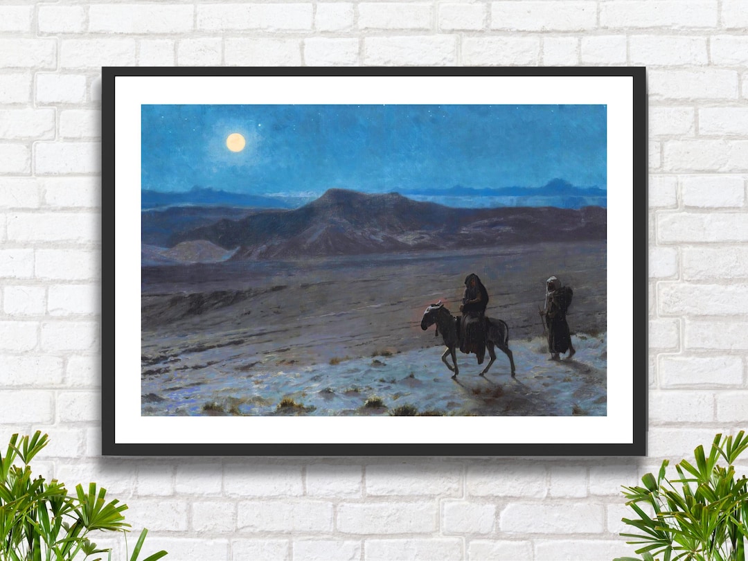 Jean-léon Gérôme 'the Flight Into Egypt (night)' (la Fuite En Égypte ...